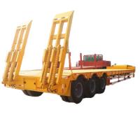 China Customizable Steel Three And Four Axis CIMC Lowbed Semi-Trailer Truck Trailers for sale
