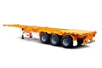 China 3 Axles Heavy Load Capacity Trailer Skeleton Parts Container Transportation for sale