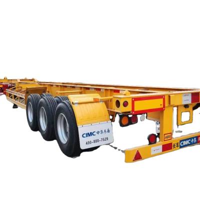 China 3 Axles Heavy Load Capacity Trailer Skeleton Parts Container Transportation for sale