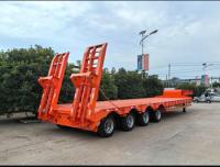 China Customizable Steel Three And Four-Axis CIMC Lowbed Semi-Trailer Truck Trailers for sale