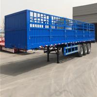 China CIMC Iron Material 3 Axles 40-80 Tons Capacity Stake Type Heavy Cargo Van Type High Fence Warehouse Semi Truck Trailer for sale