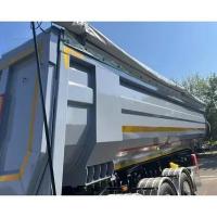 China 35 Cubic Meter U Shape 60 Tons Hydraulic Rear Unloading Heavy Duty Dump Truck Trailer for sale