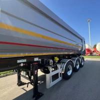 China 35 Cubic Meter U Shape 60 Tons Hydraulic Rear Unloading Heavy Duty Dump Truck Trailer for sale