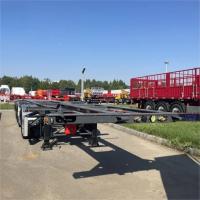 China Q345B Steel 4 Axles 40 Ft Container Transport Skeletal Chassis Semi Truck Trailer for sale