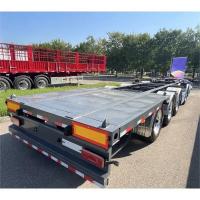China Q345B Steel 4 Axles 40 Ft Container Transport Skeletal Chassis Semi Truck Trailer for sale