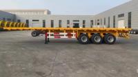China 12 Set Twist Lock Flatbed Semi Trailer For 30T To 100ton Capacity And Truck Trailer for sale