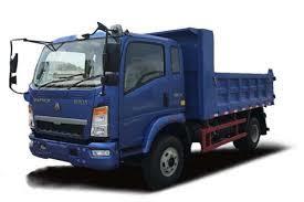 China Blue Light Dump Truck 4X2 with Fuel Tank Capacity 200-300L for sale