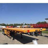 China 20ft 40ft Container Flatbed Truck Semi Trailer with 3mm 4mm Grain Plate Platform for sale