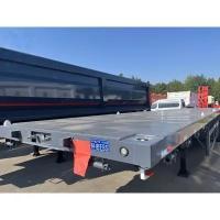 China 20/40/45FT Semi-Trailer Flatbed Container Truck with Adjustable Twist Lock 12500x2500x1600 for sale