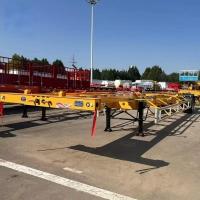 China Customized Color Container Transport 20/40ft 12m Skeleton Trailer Chassis for sale