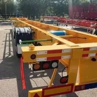 China Customized Color Container Transport 20/40ft 12m Skeleton Trailer Chassis for sale