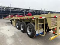 China Timber Coil And Steel Container Haulage Side Column Flatbed Semi Trailer for sale