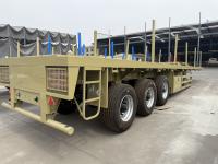 China Saudi Arabia Special Type Pullable Container Flat Semi-trailer for sale