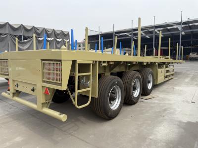 China Saudi Arabia Special Type Pullable Container Flat Semi-trailer for sale