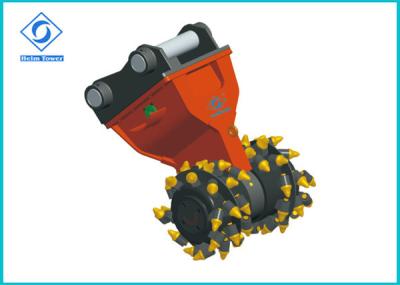 China Low Noise Drum Cutter For Excavator , Flexible Hydraulic Rotary Cutter HDC50 for sale