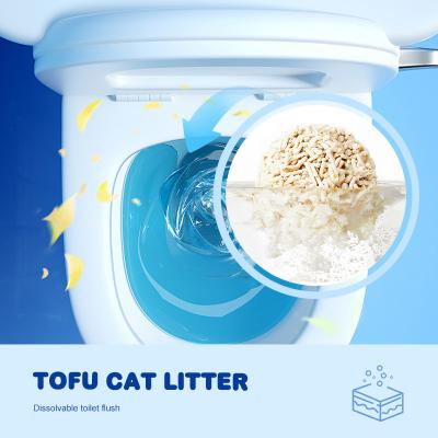 China 6L Tofu Based Cat Litter 3 Second Water Absorption Directly Flush Toilet for sale