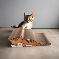 China Cardboard Wave Cat Scratcher Durable Cat Scratching Pad Reversible for sale