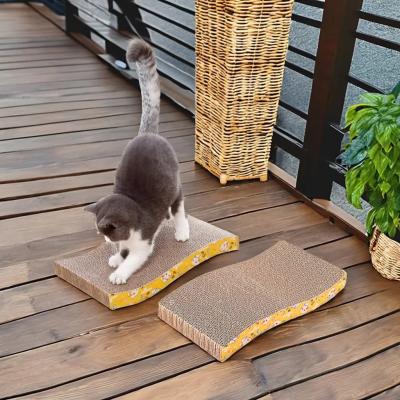 China Custom Corrugated Cat Scratcher Sustainable Cat Scratching Posts And Boards for sale