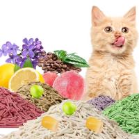 China Hypoallergenic Lavender Scent Eco Clean Tofu Cat Litter Granules for sale