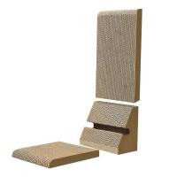 China High Density Cat Scratch Board L Shaped Large Cat Scratcher Cardboard for sale