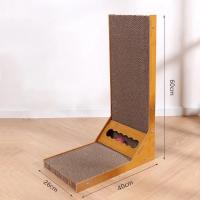China Detachable L Shaped Cat Scratcher Corrugated Cardboard Scratching Post for sale