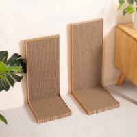 China Detachable Cardboard Scratch Pad L Shape Cat Scratcher Sustainable for sale