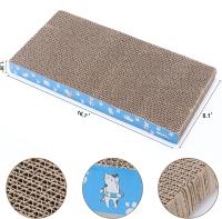 China Reversible Durable Cat Scratch Pad Recyclable Cat Scratcher Cardboard for sale