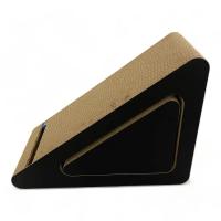 China 100% Recyclable Triangle Cardboard Cat Scratcher Multiple Angle 3 Sided Cat Scratcher for sale