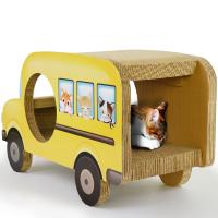 China Running Climbing Cat Corrugated Scratcher Triangle Cardboard Cat Scratcher for sale