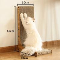 China Running Climbing Cat Corrugated Scratcher Triangle Cardboard Cat Scratcher for sale