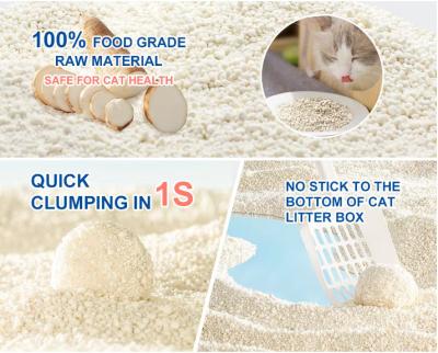 China Wholesale Kitty Litter 100% Biodegradable Dissolves Quickly Natural Flushable Cat Litter Tapico Starch OEM/ODM Supported for sale