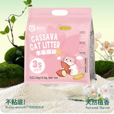 China Biodegradable Tofu Cat Litter Bulk Eco Friendly Clumping Effect Cassava for sale