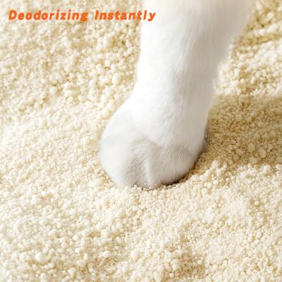 China Free Sample Cassava Cat Litter with Strong Deodorization, Biodegradability, and Flushing for Comfortable Foot Feel for sale