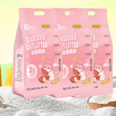 China Eco Material Tapioca Cat Litter 100% Biodegradable Quick Dissolving Ultra-Low Dust Bulk Supply OEM ODM for sale