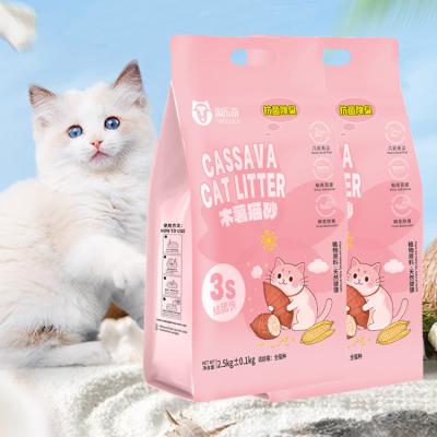China Tapioca Cat Litter Excellent Water Absorption Low Dust Odorless Fast for sale