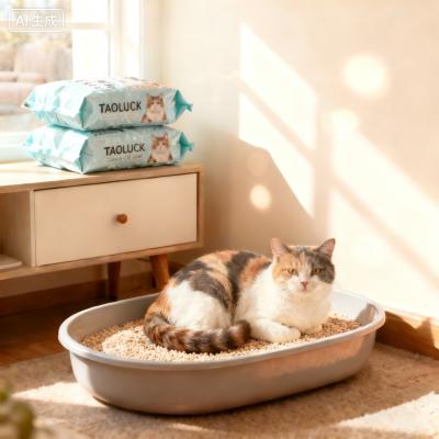 China Flushable Low Dust Cassava Cat Litter with Customizable Flavors and Eco-Friendly Packaging for sale