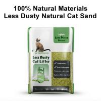 China 100% Natural Materials Low Dust Fast Clumping Tofu Cat Litter Flushable Kitty Litter for sale