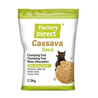China Factory Direct Low Dust Cassava Cat Litter with Fast Water Absorption and 100% Biodegradable Properties for sale