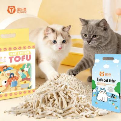 China Biodegradable Low Dust Fast Clumping Tofu Cat Litter Sand with Customizable Packaging for sale