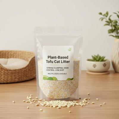 China Natural Tofu Cat Litter from Soybean Residue with Strong Clumping, Low Dust, and Safe for Kittens for sale