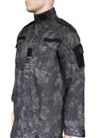 China ACU Black Camo Tactical Uniform Set - XS to 4XL Sizes, 35% Polyester 65% Cotton Material for Outdoor Training for sale