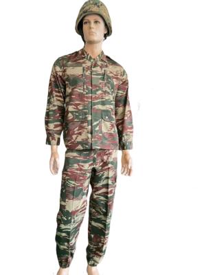 China French F2 Military Uniform in Lizard Camo - 210-230g/m² TC Fabric, Sizes XS-3XL, 1.5kg Weight for sale
