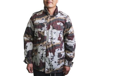 China M65 Military Jacket with Desert Camouflage Pattern - 200-230g/m² Polyester Cotton Fabric, XS-4XL Sizes for Tactical Use for sale