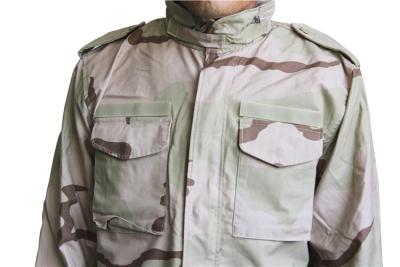 China M65 Military Tactical Jacket Desert Camouflage 200-230g/m² Fabric Waterproof Windproof for Outdoor Use for sale