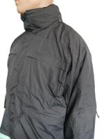 China Stealth Black Military Parka Jacket Long Sleeve With Detachable Thermal Liner for sale