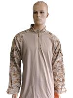 China Tactical Camo Combat Shirt Half-Zip 0.5kg Polyester Cotton XS-4XL Breathable Tactical Wear for sale