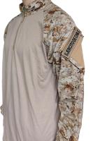 China Tactical Camo Combat Shirt Half-Zip 0.5kg Polyester Cotton XS-4XL Breathable Tactical Wear for sale