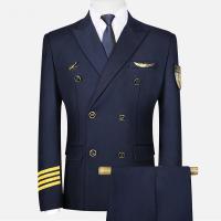 China Dark Blue Navy Ceremonial Uniform 100% Polyester with Gold Buttons - XS to 4XL Sizes, 1.5kg Weight for sale