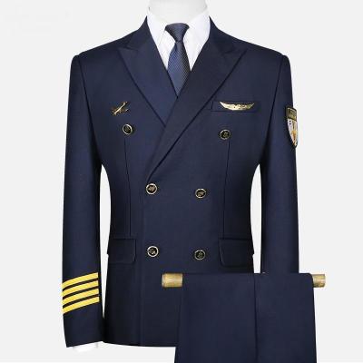 China Dark Blue Navy Ceremonial Uniform 100% Polyester with Gold Buttons - XS to 4XL Sizes, 1.5kg Weight for sale
