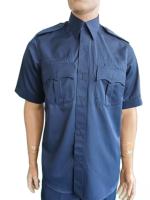 China Navy Blue Military Uniform Set 45% Wool 55% Polyester Short Sleeve 180g Weight XS-4XL Sizes for sale
